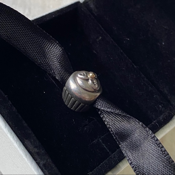 Pandora | Jewelry | Pandora Cupcake Charm 4k Gold And Sterling Silver ...